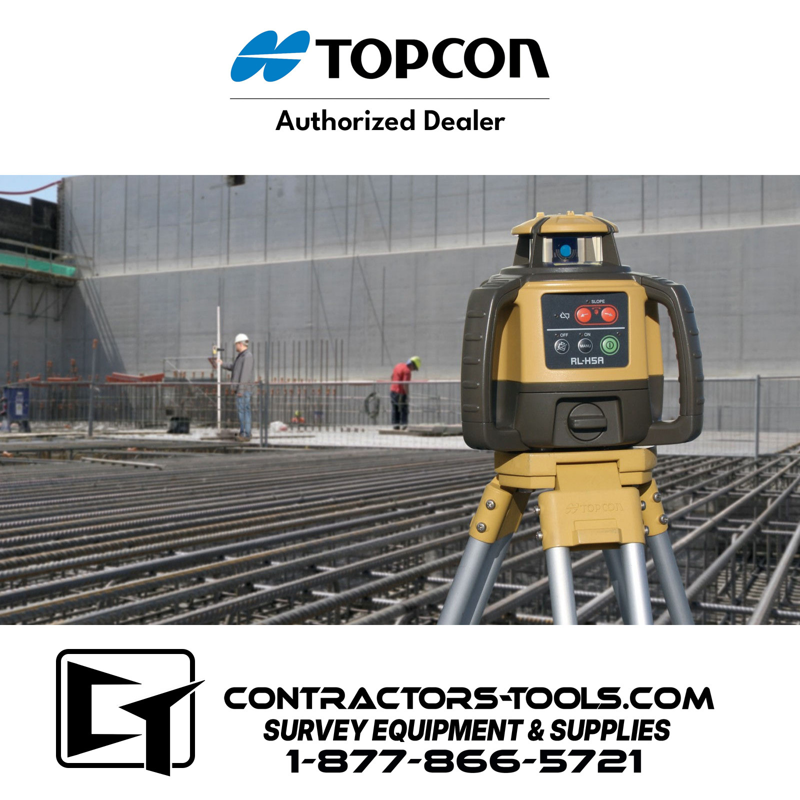 Topcon RL-H5A Rotary Laser Level Kit with LS-80X Receiver, Tripod, and ...