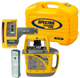 Spectra Precision GL722 Dual Grade Laser with CR600 Receiver and RC703 ...