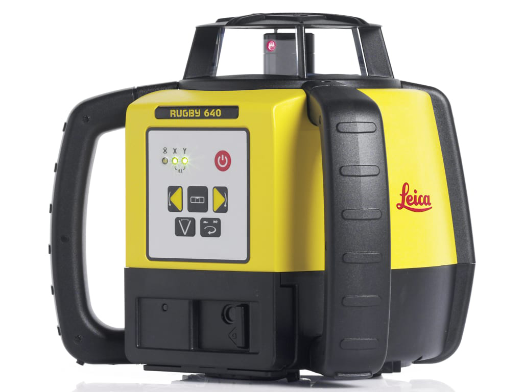 Leica Rugby 640 Rotating Laser - Versatility inside and outside.