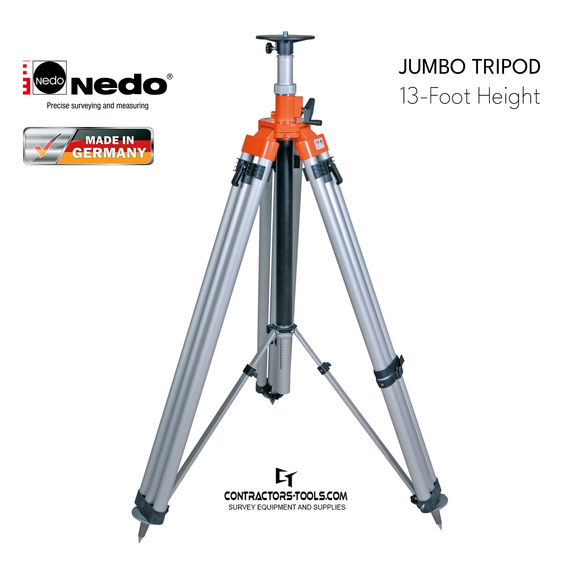Nedo 210540-185 Jumbo Elevating Tripod with Gear Crank Column – 69" to ...