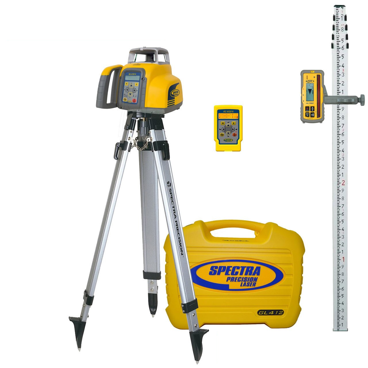 Spectra Precision GL412N-17 Single Grade Laser w/ HL760 Receiver ...