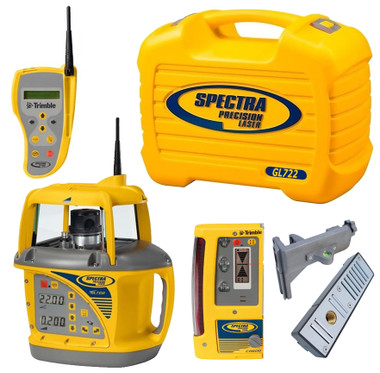 Spectra Precision GL722 Dual Grade Laser with CR600 Receiver and RC703 ...