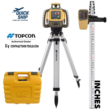Topcon RL-H5A Rotary Laser Level Kit with LS-80X Receiver, Tripod, and ...