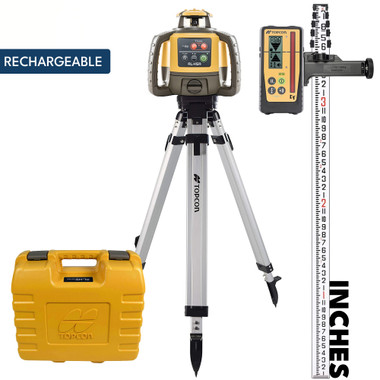 Topcon RL-H5A Rotary Laser Level Kit with Tripod and 16-Foot Inches ...