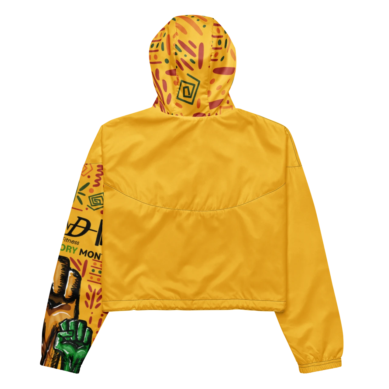 Women’s Cropped Windbreaker (Yellow) - B.A.D. Fitness Apparel