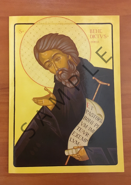 St Benedict of Norcia - Greeting Card (Artist: Michael Galovic)