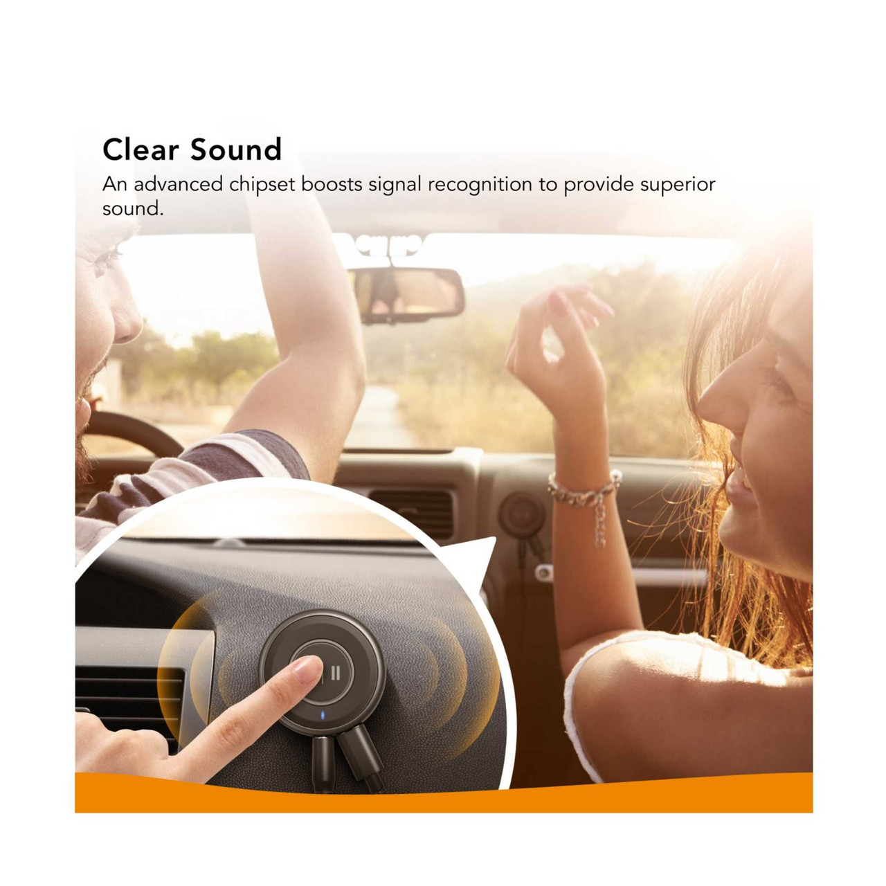 Anker ROAV Bluetooth Receiver with Integrated Mic for Hands-Free ...