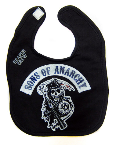 Sons of anarchy baby toddler primary logo bib - Hollywood Filane