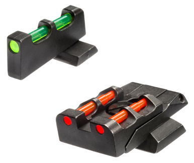 HiViz SWMPE21 Adjustable Fiber Optic Sight Set for S&W M&P - Green ...