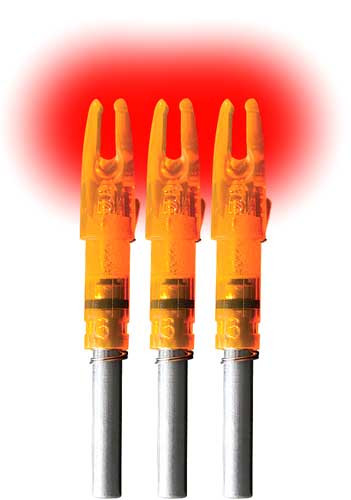 GT-Series HD Orange 3-Pack Lumenok Lighted Nock GT3