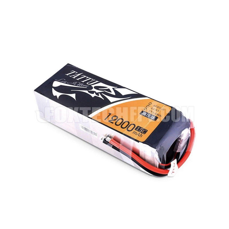 TATTU HV 22.8V 6S 12000mAh 15C Lipo Battery (XT90S) for UAV Drone VTOL