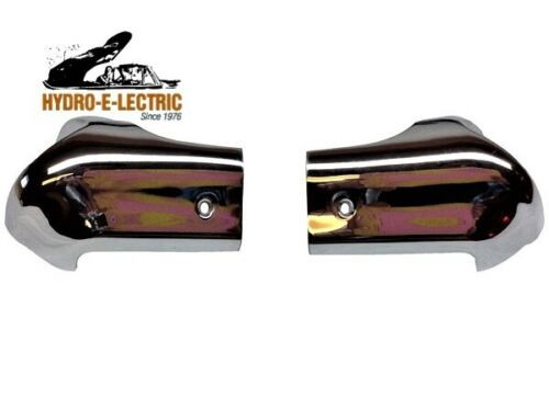 Convertible Windshield Chrome Header End Caps, Pair 1964-1965 GM A Body ...