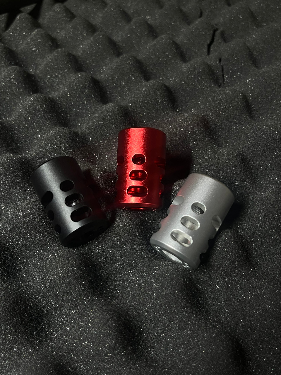Aggressive 9-Port Round Aluminum Compensator - 1/2x28 Multi-Caliber (up ...