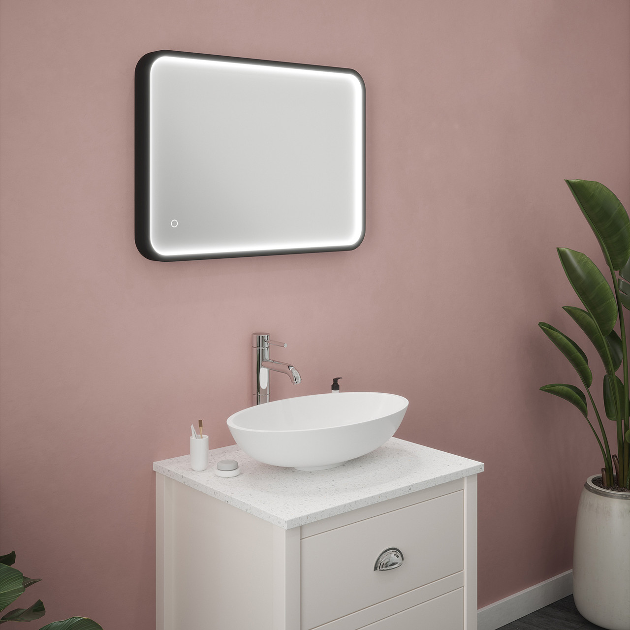 Polar Classic LED Mirror - Sycamore B2B