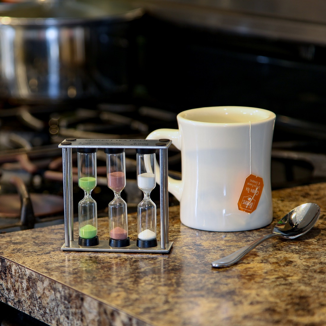 Lily's Home Perfect Tea Timer Three-In-One 3-4-5 Minute Sand Hourglass ...