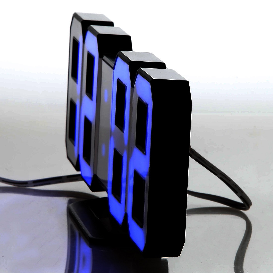 Lily's Home Minimalist LED Clock with 3 Adjustable Brightness Levels ...