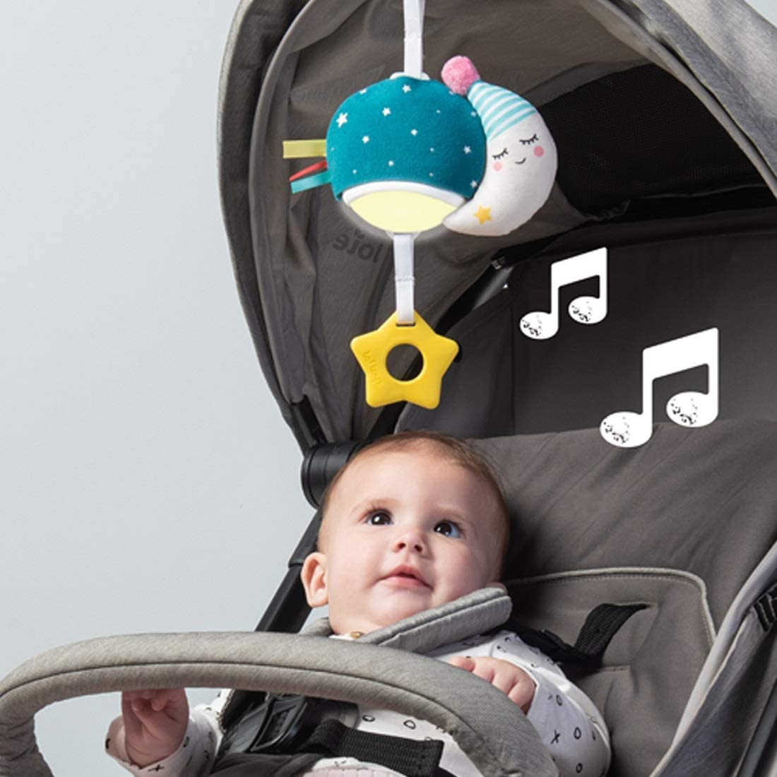 Taf Toys Musical Mini Moon, On-The-Go Pull Down Hanging Music and ...