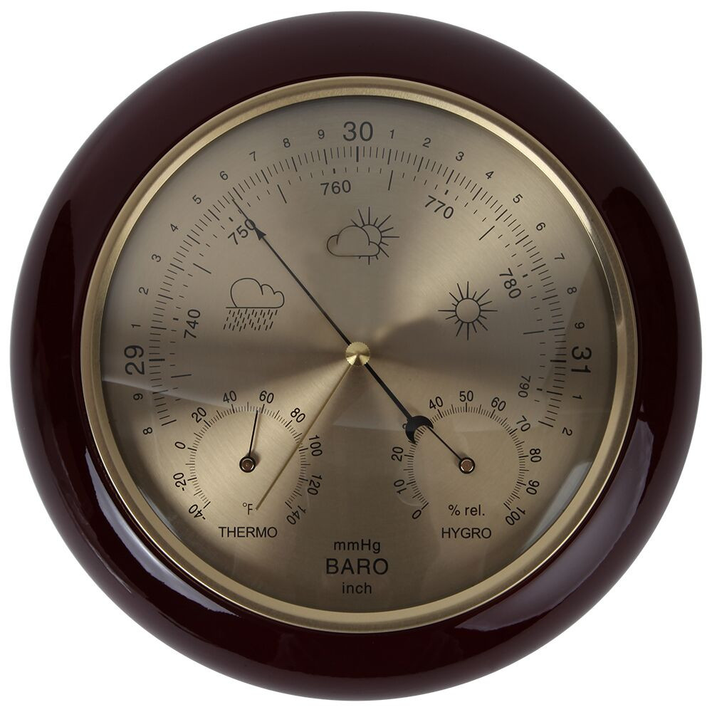 Lily's Home Analog Weather Station, with Galileo Thermometer, Glass ...
