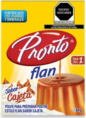 Flan with Caramel mix Pronto