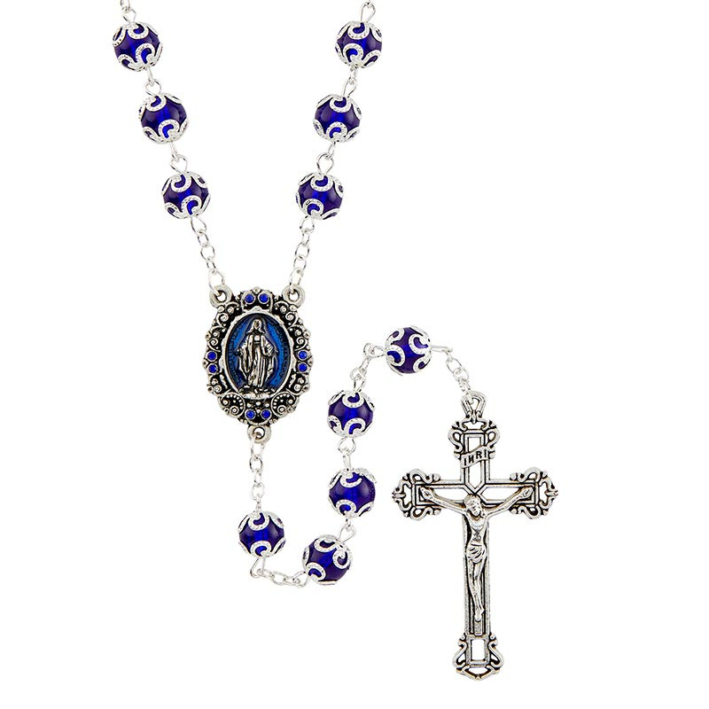 Our Lady of Grace Capped Bead Rosary - 6/pk - [Consumer]Autom