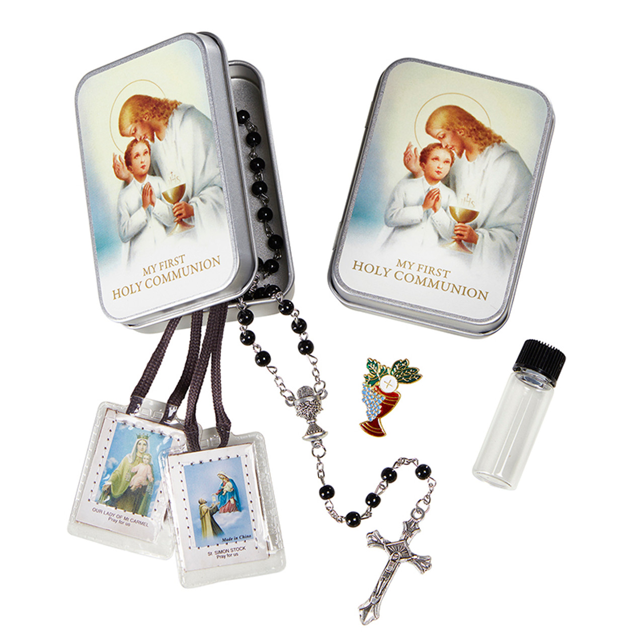 Traditional Memories Boy Tin Box First Communion Kit - 4/pk - [Consumer ...