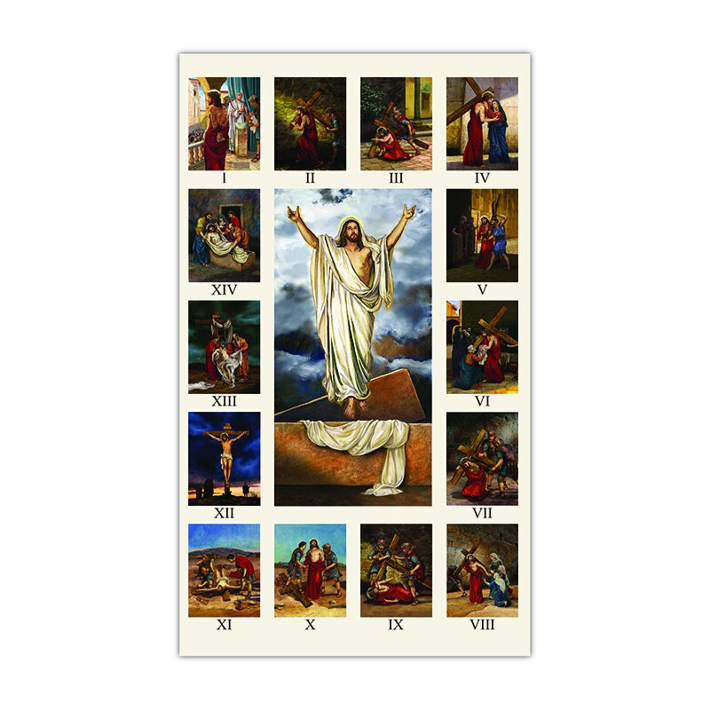 Stations of the Cross Large Holy Card - 100/pk - [Consumer]Autom