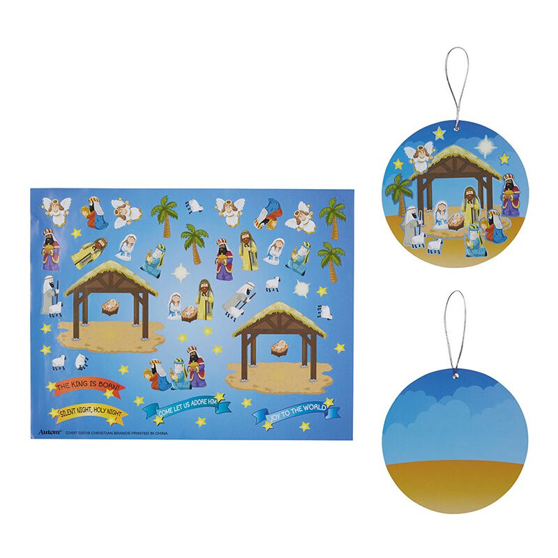 Nativity Sticker Ornament - 36/pk - [Consumer]Autom