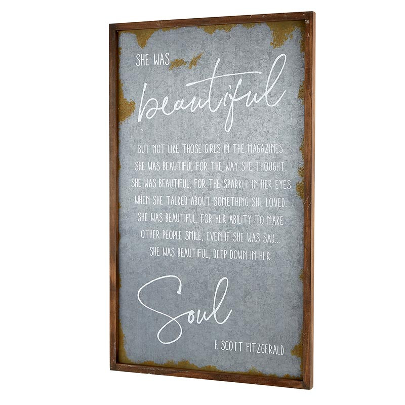 Metal Wall Sign-Large-Beautiful