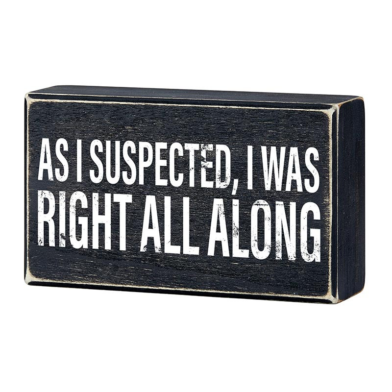 Box Sign - Was Right