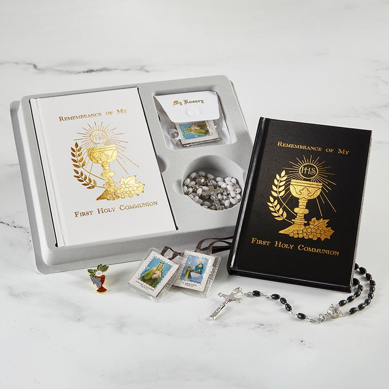 Good Shepherd Black First Communion Boxed Set - [Consumer]Autom