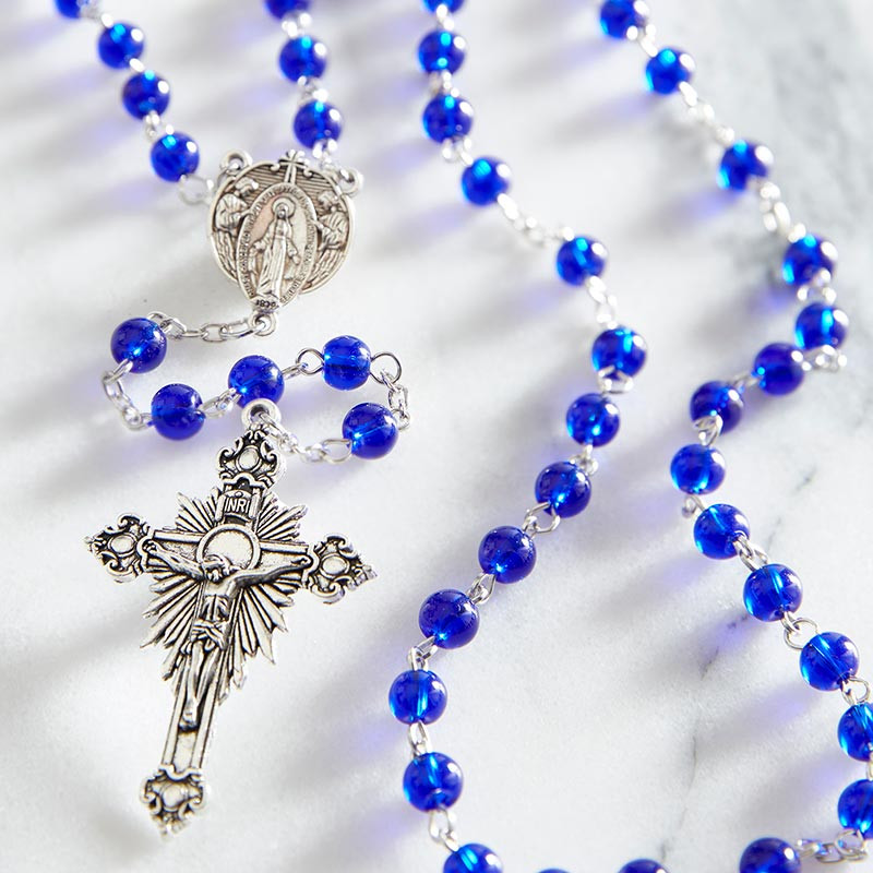 Blue Adoration of the Blessed Virgin Mary Rosary - 12/pk - [Consumer]Autom
