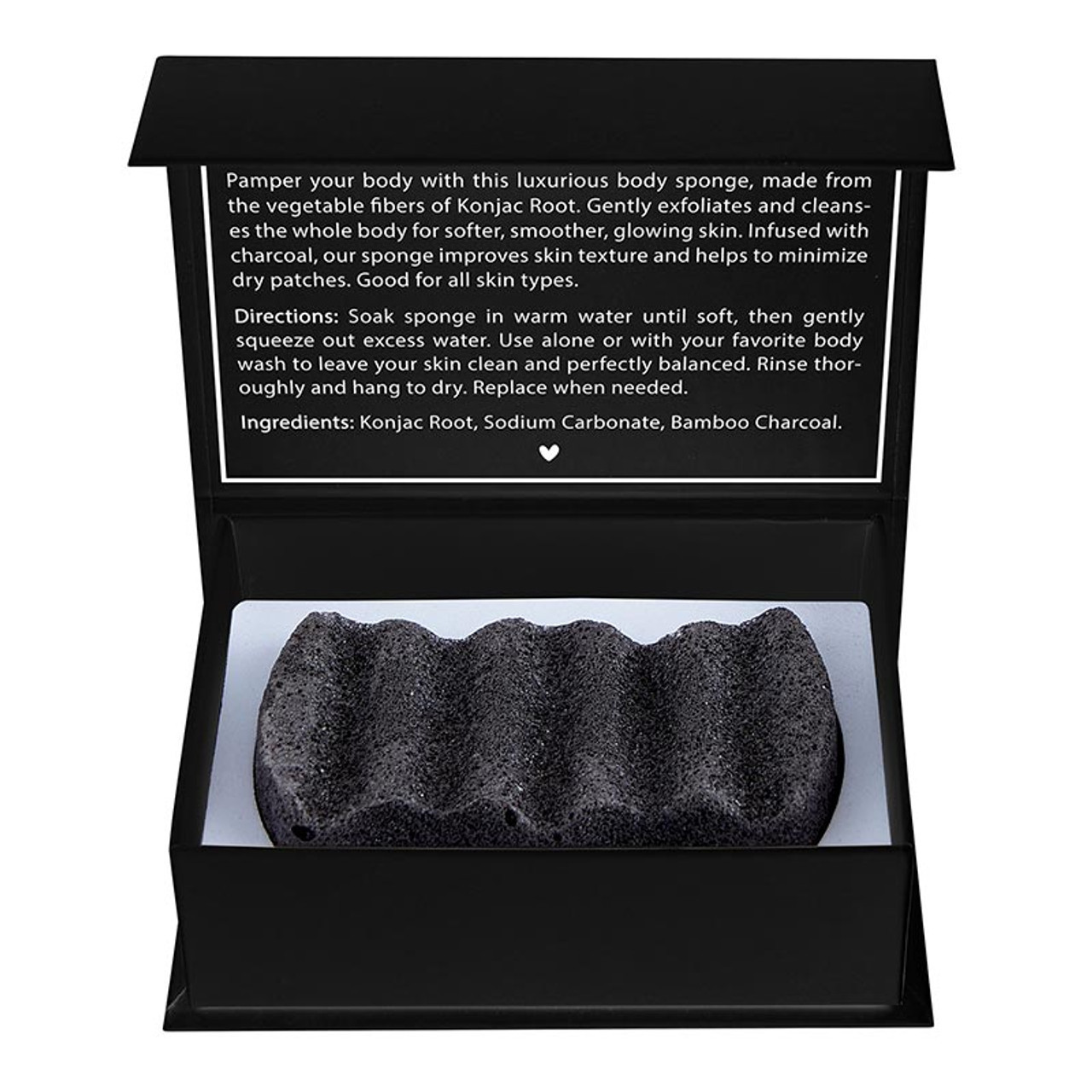 Konjac Sponge - Body -Charcoal