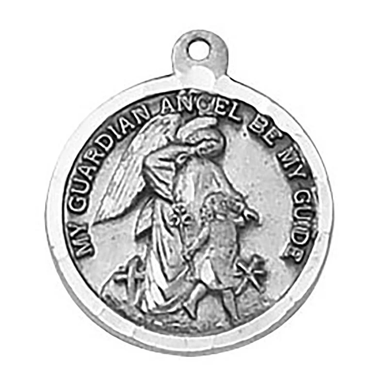 Sterling Silver Guardian Angel Medal - [Consumer]Autom