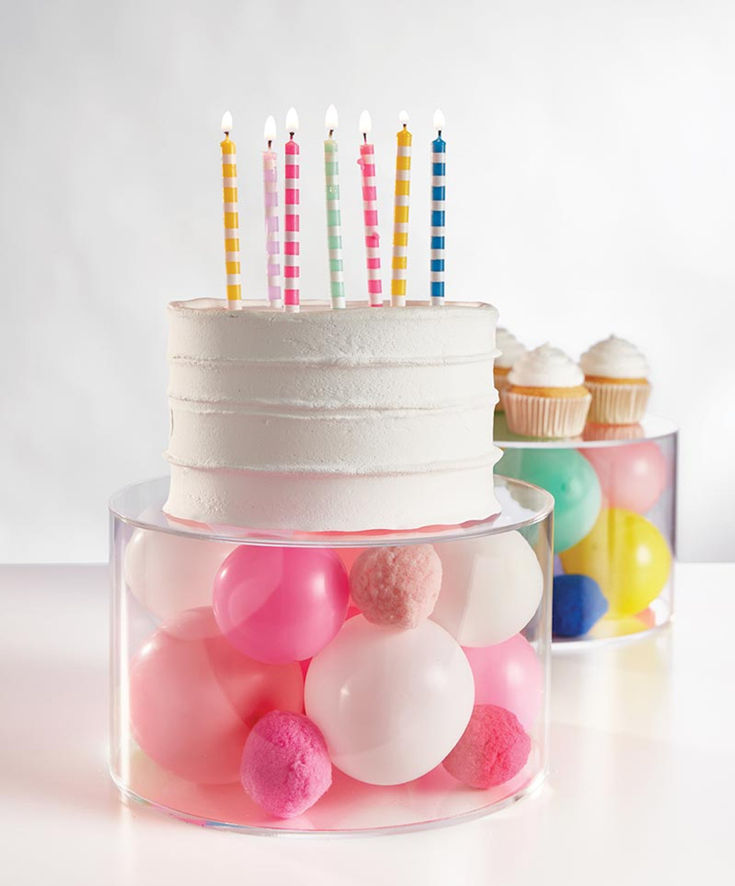 Cake Stand Filler - Pink Blue Yellow Purple