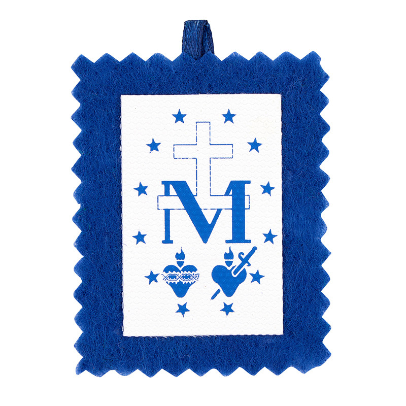 Cordless Blue Scapular with Card - 36/pk - [Consumer]Autom