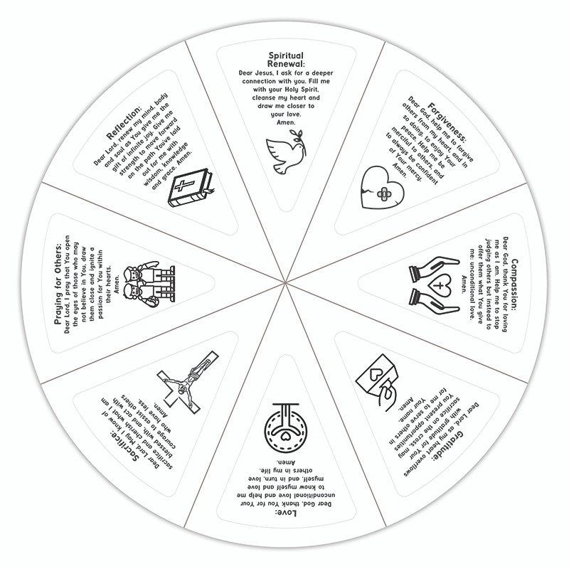 Color Your Own Lenten Prayers for Kids Wheel - 48/pk - [Consumer]Autom