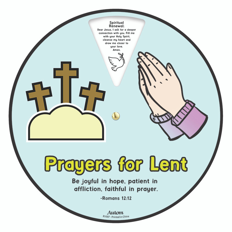 Color Your Own Lenten Prayers for Kids Wheel - 48/pk - [Consumer]Autom