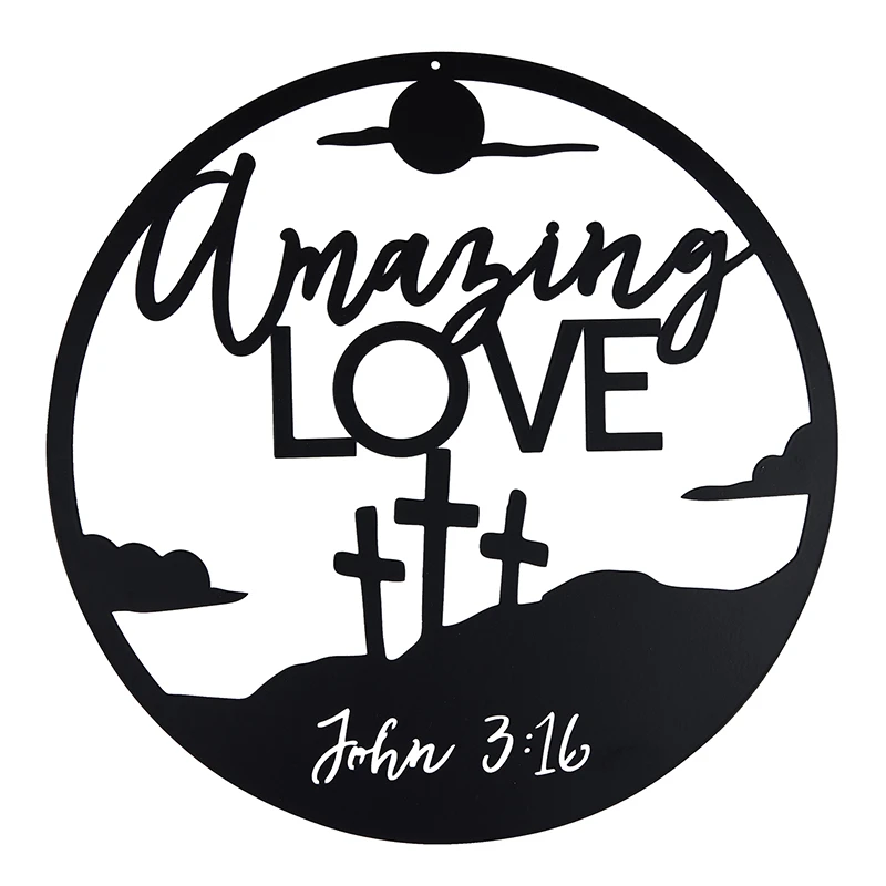 Amazing Love Silhouette Metal Wall Sign - [Consumer]Autom