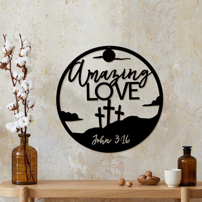 Amazing Love Silhouette Metal Wall Sign - [Consumer]Autom
