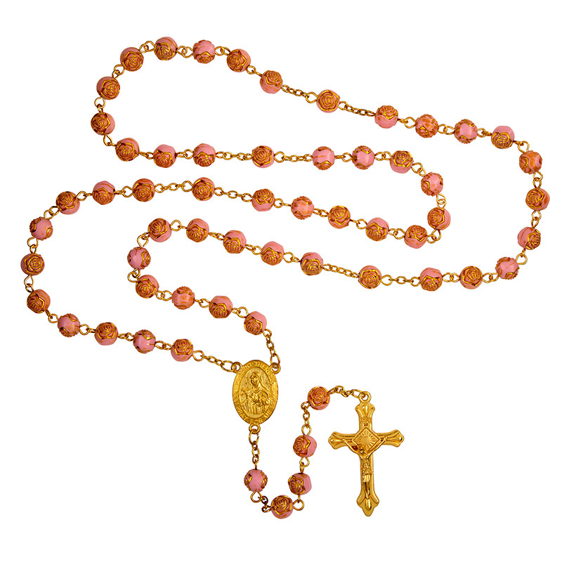 St. Therese Golden Rose Rosary - 8/pk - [Consumer]Autom