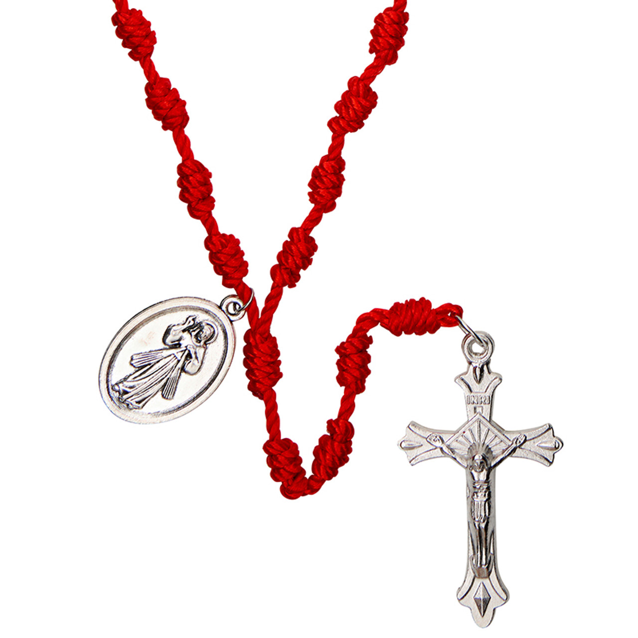 Divine Mercy Knotted Cord Rosary 8pk Consumer Autom