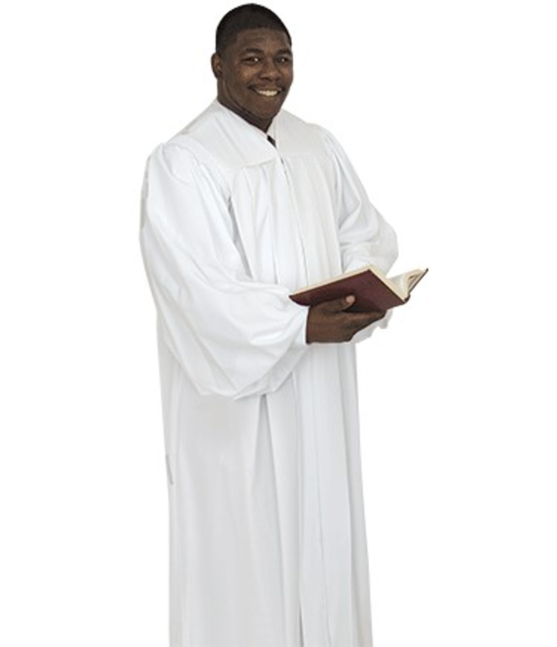 Men's Pulpit Robe Geneva - White Wonder Crepe