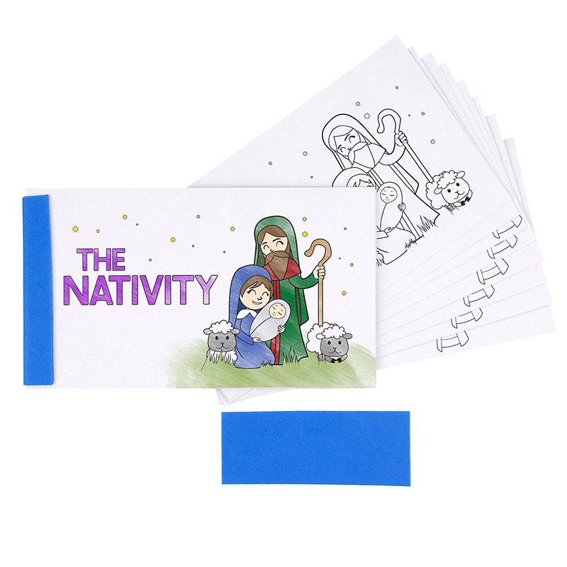 Color Your Own Nativity Flip Book - 18/pk - [Consumer]Autom