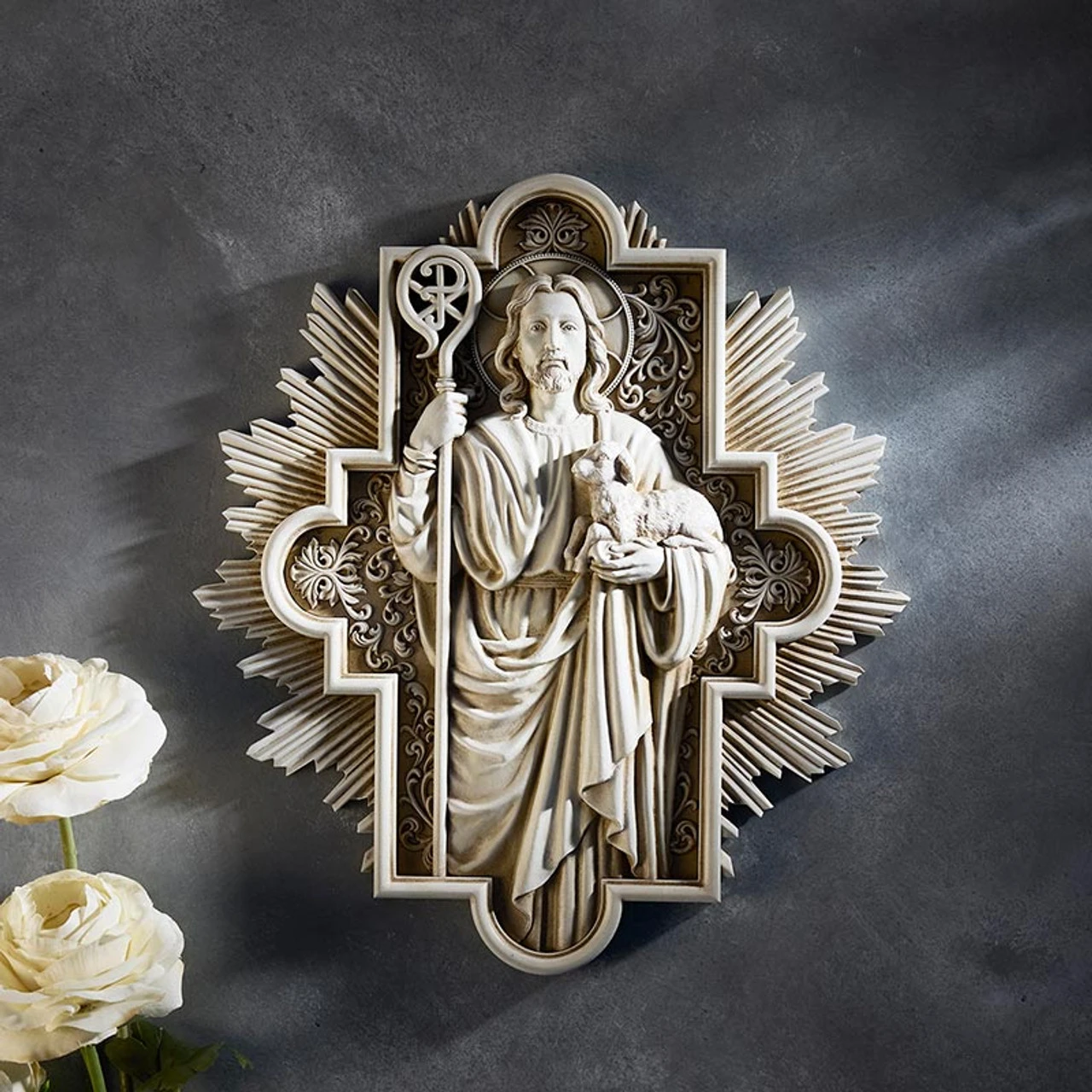Christ The Good Shepherd Wall Plaque - [Consumer]Autom