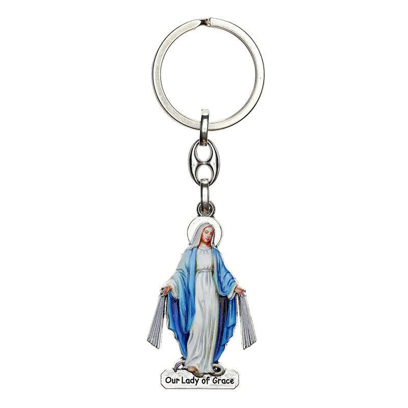 Our Lady of Grace Metal Key Chain - 10/pk - [Consumer]Autom