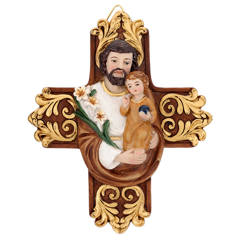 St. Joseph and Child Wall Cross - [Consumer]Autom