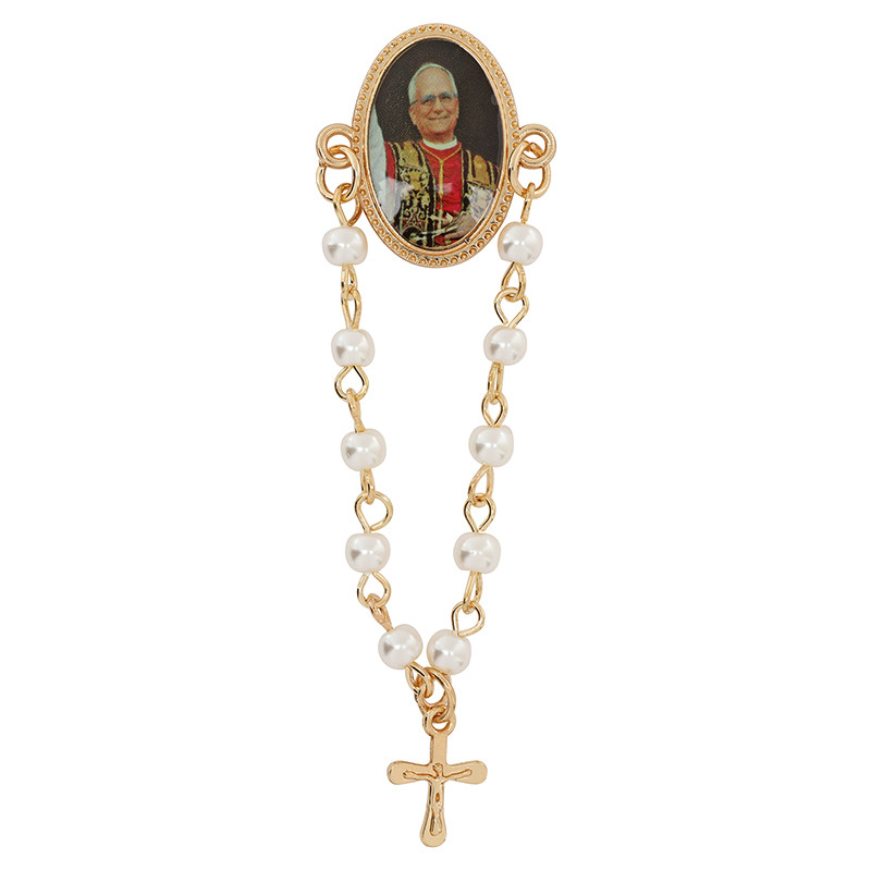 Pope Leo XIV Rosary Lapel Pin - 18/pk - [Consumer]Autom