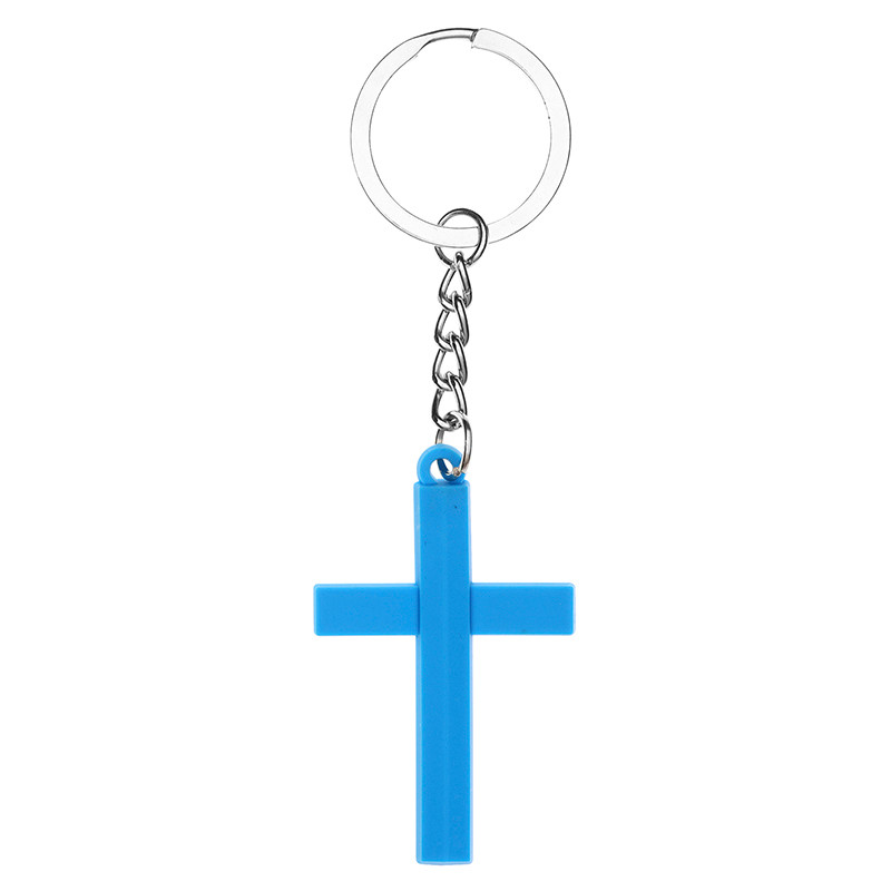 Colorful Rubber Cross Keychain Assortment (4 Asst) - 24/pk - [Consumer ...