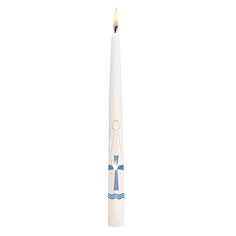 Baptism Taper Candle - 24/pk - [Consumer]Autom