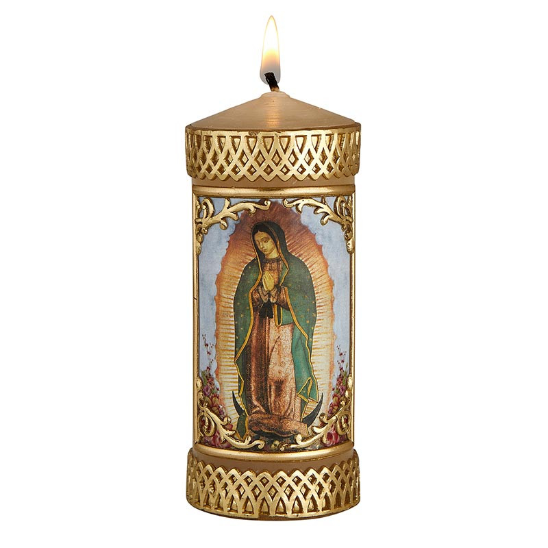 Our Lady of Guadalupe Small Devotional Candle - [Consumer]Autom